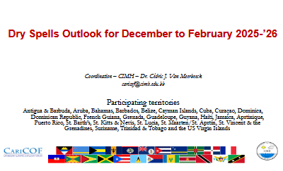 Dry Spells Outlook for December 2025 to January February 2026 ...