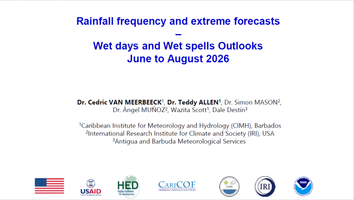 Wet Days and Wet Spells Outlooks June to August 2026 – Caribbean ...